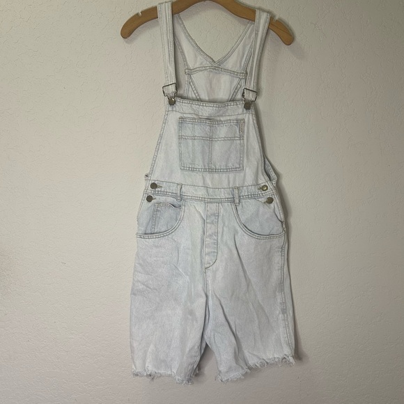 Guess | Other | Vintage Guess Light Blue Denim Overalls Cutoffs | Poshmark